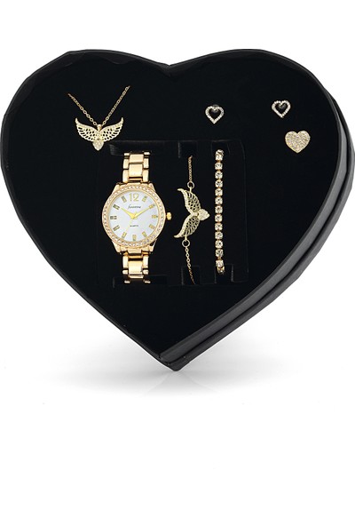 Forentina Sarı Melek Kanadı Kolye Küpe Bileklik Yüzük Set PS1163 Forentina Sarı Melek Kanadı Kolye Küpe Bileklik Yüzük Set PS1163