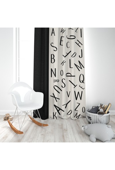 Yoyko Alfabe Eğitici Fon Perde Yoyko Alfabe Eğitici Fon Perde