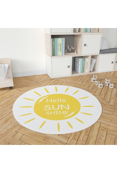 Yoyko Güneş Yuvarlak Çocuk Odası Halısı Yoyko Güneş Yuvarlak Çocuk Odası Halısı