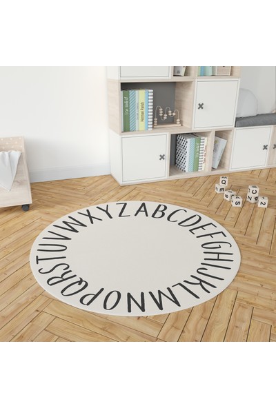 Yoyko Alfabe Yuvarlak Eğitici Çocuk Odası Halısı Yoyko Alfabe Yuvarlak Eğitici Çocuk Odası Halısı