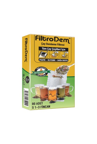 Filtrodem Çay Demleme Filtesi S 1-3 Fincan 80'li