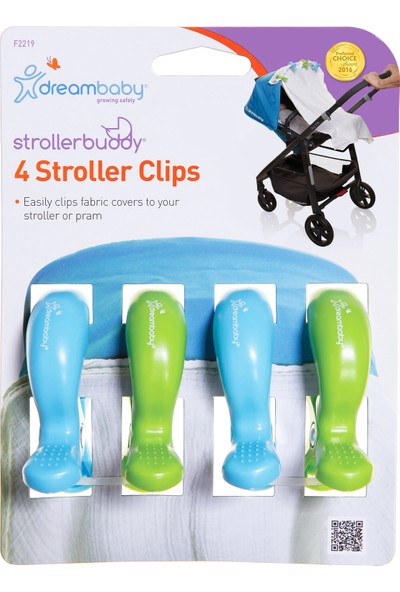 Dreambaby Bebek Arabası & Puset Gölgelik Mandalı 4 Adet Mavi-Yeşil