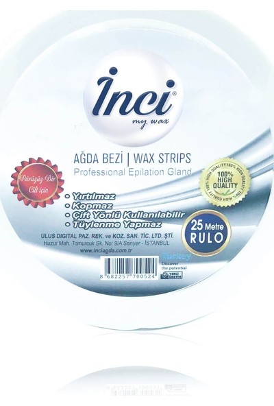 İnci Ağda 25 Metre Rulo Ağda Bezi Inci Ağda İnci Ağda 25 Metre Rulo Ağda Bezi Inci Ağda