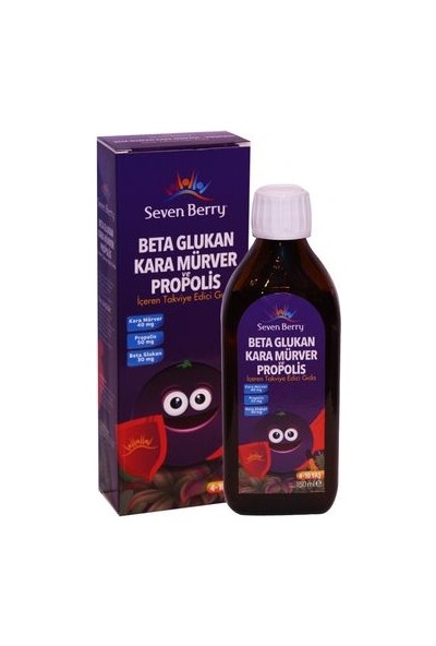 Seven Berry Beta Glukan Kara Mürver ve Propolis 150 ml Seven Berry Beta Glukan Kara Mürver ve Propolis 150 ml