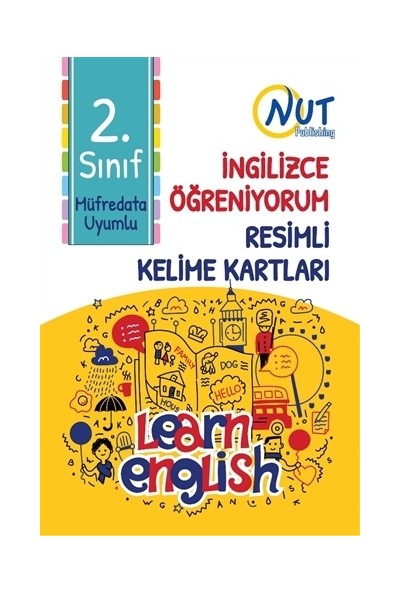 Nut Publishing 2. Sınıf İngilizce Öğreniyorum Resimli Kelime Kartları