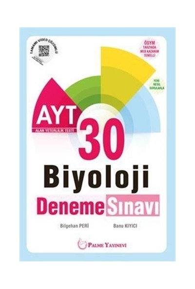 Palme Yayıncılık Ayt Biyoloji 30 Deneme Sınavı