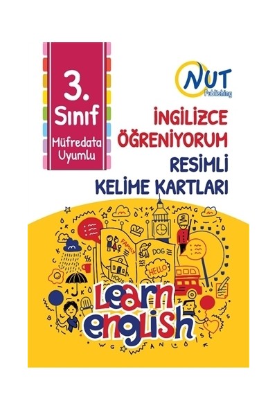 Nut Publishing 3. Sınıf İngilizce Öğreniyorum Resimli Kelime Kartları