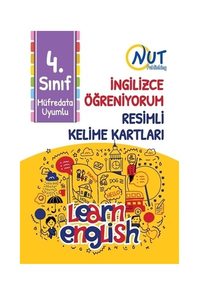 Nut Publishing 4. Sınıf İngilizce Öğreniyorum Resimli Kelime Kartları