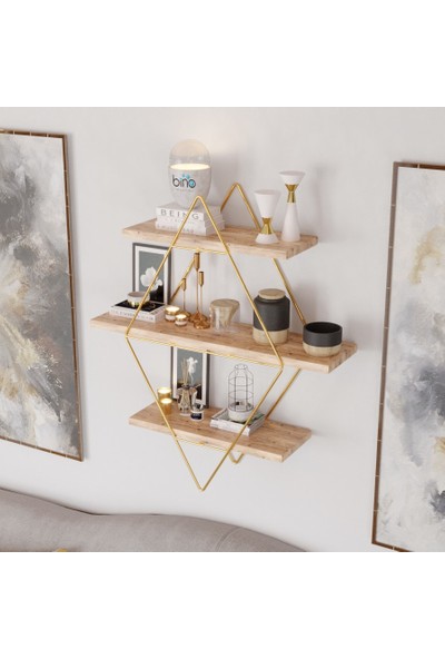 Bino Büyük Boy Prizma Masif Duvar Rafı Mutfak Banyo Rafı Kitaplık Bino Büyük Boy Prizma Masif Duvar Rafı Mutfak Banyo Rafı Kitaplık