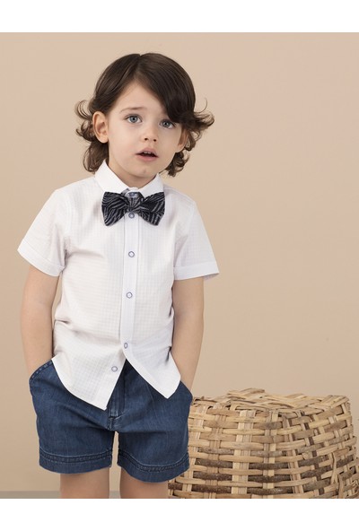 Ollie&Olla Düğmeli Beyaz Erkek Çocuk Gömlek Ollie&Olla Düğmeli Beyaz Erkek Çocuk Gömlek