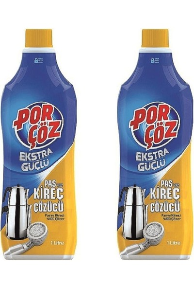 Porçöz Pas ve Kireç Çözücü 1 Lt x 2'li