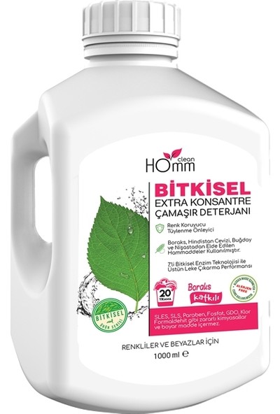 Homm Bitkisel Çamaşır Deterjanı (Ekstra Konsantre) 1 lt Homm Bitkisel Çamaşır Deterjanı (Ekstra Konsantre) 1 lt