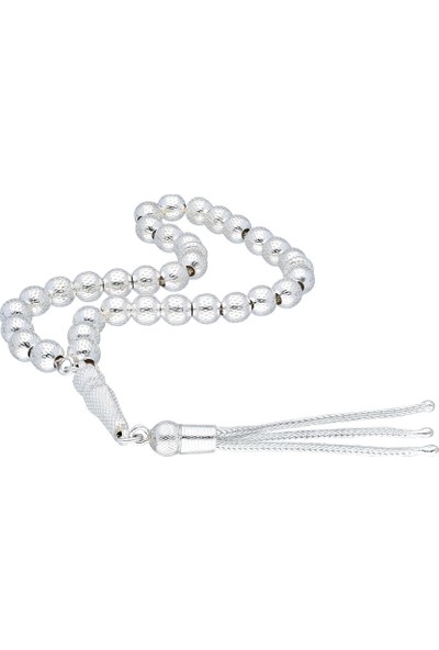 Getss Kalemli Yuvarlak Kesim Gümüş Tesbih T001 Getss Kalemli Yuvarlak Kesim Gümüş Tesbih T001