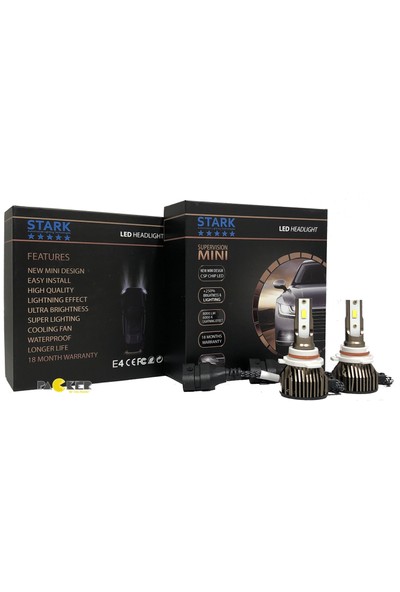 Stark Supervision Mini / Slim Hb3 9005 Csp LED Xenon 8000 Lümen Şimşek Etkili 6000 Kelvin Beyaz Renkli Far Ampulü Stark Supervision Mini / Slim Hb3 9005 Csp LED Xenon 8000 Lümen Şimşek Etkili 6000 Kelvin Beyaz Renkli Far Ampulü