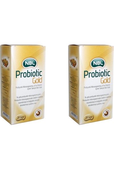 Nbl Probiotic Gold 20 Saşe x 2 Kutu Nbl Probiotic Gold 20 Saşe x 2 Kutu