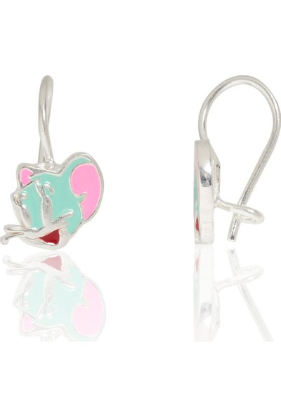 Ninova Silver Mineli Jerry Model Gümüş Çocuk Küpesi Ninova Silver Mineli Jerry Model Gümüş Çocuk Küpesi