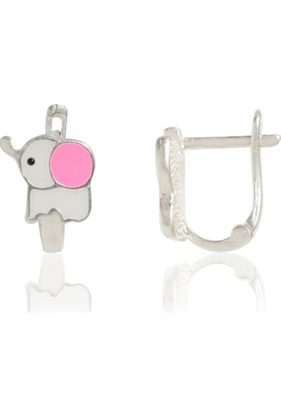 Ninova Silver Mineli Fil Model Gümüş Çocuk Küpesi Ninova Silver Mineli Fil Model Gümüş Çocuk Küpesi