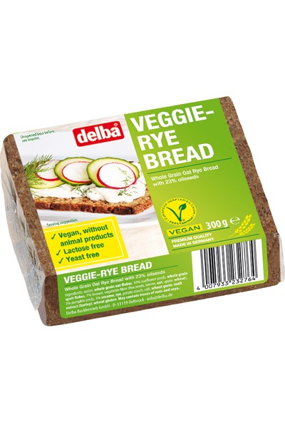 Delba Vegan Çavdarlı Tam Tahıl Ekmeği 300 gr Delba Vegan Çavdarlı Tam Tahıl Ekmeği 300 gr