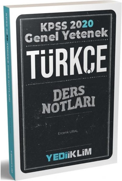 Yediiklim Yayınları Genel Yetenek Türkçe Ders Notları Yediiklim Yayınları Genel Yetenek Türkçe Ders Notları