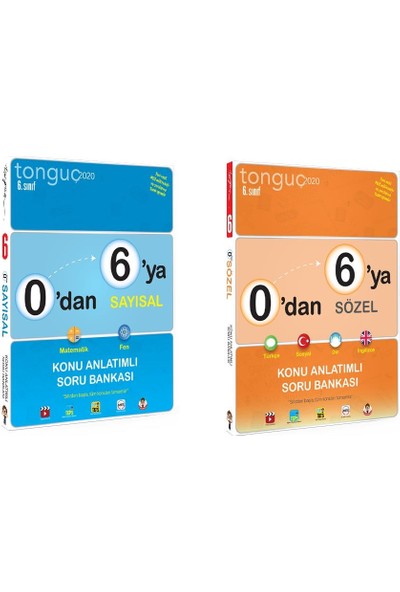 Tonguç Akademi 6. Sınıf 0'dan 6'ya Sayısal Sözel Konu Anlatımlı Soru Bankası Seti 2 Kitap Tonguç Akademi 6. Sınıf 0'dan 6'ya Sayısal Sözel Konu Anlatımlı Soru Bankası Seti 2 Kitap