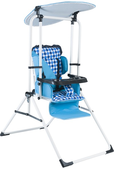 Dağlar Mama Tablalı Bebek Salıncağı - Mavi