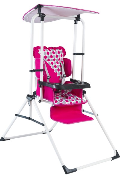 Dağlar Mama Tablalı Bebek Salıncağı - Pembe