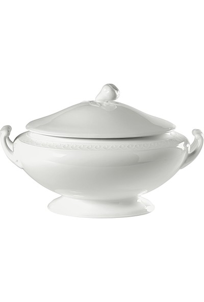 Richard Ginori Museo Beyaz - Kapaklı Porselen Çorba Kabı 5,25 Lt.
