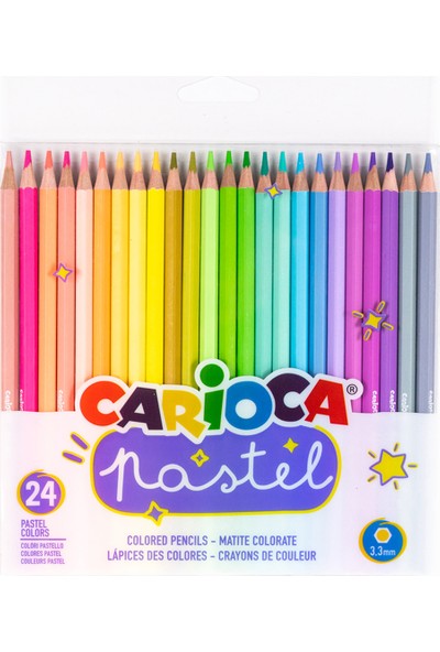 Carioca 43310 Şeffaf Kutu Pastel Renkler Kuruboya 24'lü Carioca 43310 Şeffaf Kutu Pastel Renkler Kuruboya 24'lü