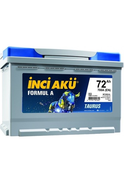 İnci Akü 12 Volt 72 Amper 700 EN Formul A Taurus Üretim Yılı: 2021 (6 Ay Yol Yardım Hediyeli) İnci Akü 12 Volt 72 Amper 700 EN Formul A Taurus Üretim Yılı: 2021 (6 Ay Yol Yardım Hediyeli)