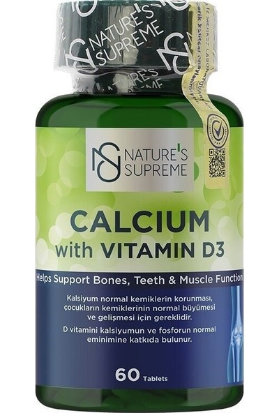 Nature's Supreme Calcium With Vitamin D3 60 Tablet Nature's Supreme Calcium With Vitamin D3 60 Tablet