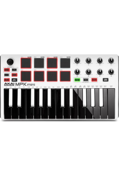 Akai Mpkmını 2 White 25 Tuşlu Mıdı Klavye Akai Mpkmını 2 White 25 Tuşlu Mıdı Klavye