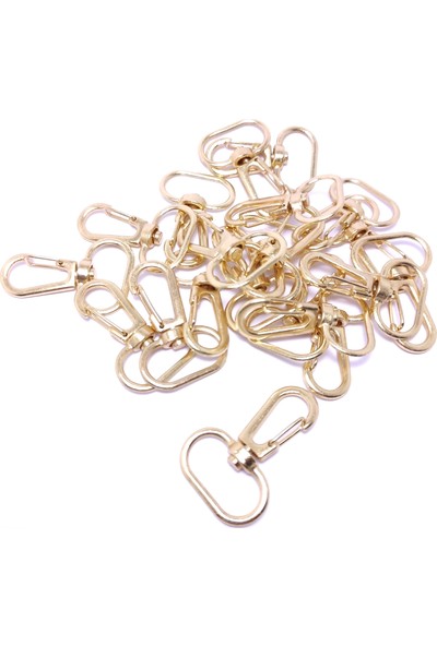 Platin Sarı Renk Metal Makrome Anahtarlık Halkası 25