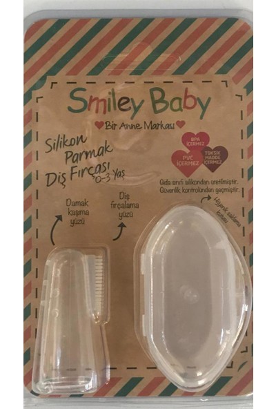 Smiley Baby Şeffaf Saklama Kaplı Parmak Fırça