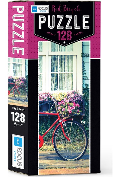 Blue Focus 128 Parça Puzzle Red Bicycle Blue Focus 128 Parça Puzzle Red Bicycle