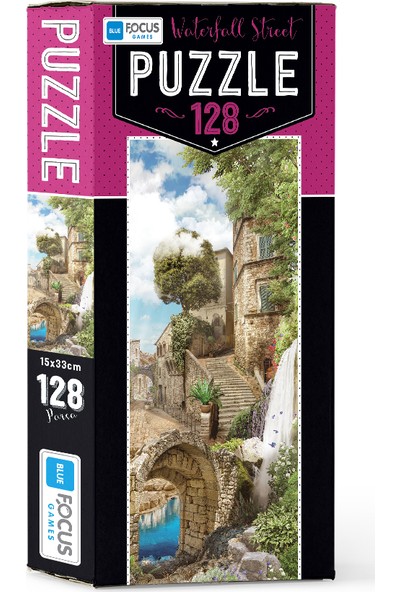 Blue Focus 128 Parça Puzzle Waterfall Street