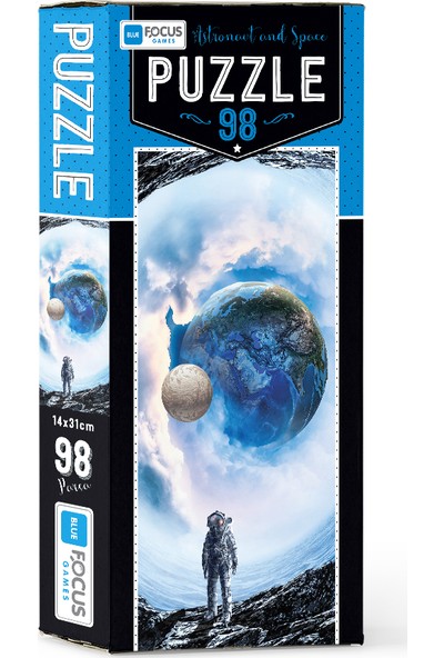 Blue Focus 98 Parça Puzzle Astronaut And Space Blue Focus 98 Parça Puzzle Astronaut And Space