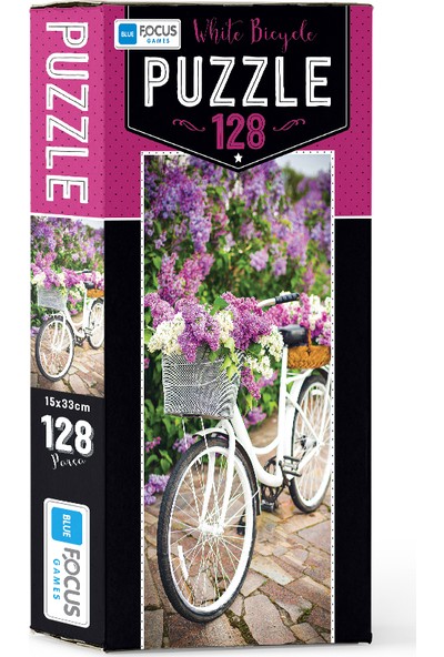 Blue Focus 128 Parça Puzzle White Bicycle Blue Focus 128 Parça Puzzle White Bicycle