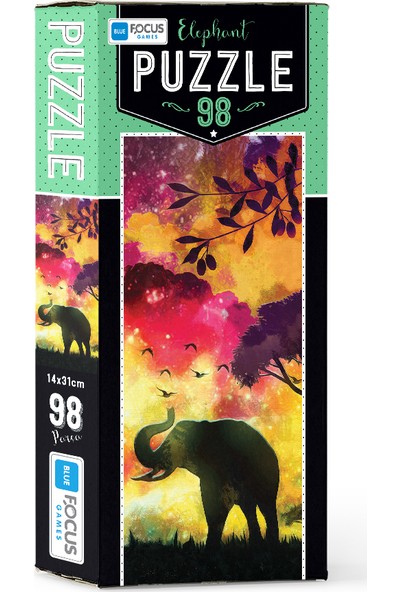 Blue Focus 98 Parça Puzzle Elephant
