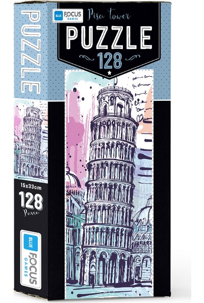 Blue Focus 128 Parça Puzzle Pisa Tower Blue Focus 128 Parça Puzzle Pisa Tower