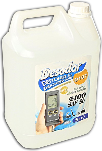 Desodor D107 Deiyonize Su Deionized Water Saf Su Destile Su 5 lt