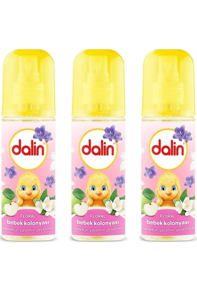 Dalin Bebek Kolonyası Floral 150 ml Sprey x 3 Adet Dalin Bebek Kolonyası Floral 150 ml Sprey x 3 Adet