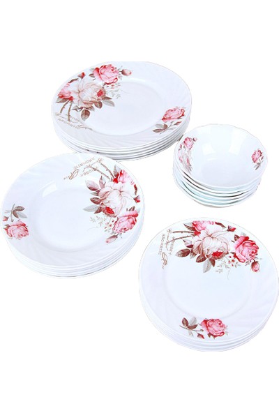 Emr Perrotti 24 Parça Opal Yemek Takımı Seti Emr Perrotti 24 Parça Opal Yemek Takımı Seti