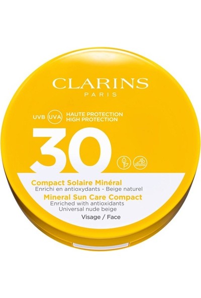 Clarins Solaire Compact Minéral SPF30 Beige 11,5ml. Clarins Solaire Compact Minéral SPF30 Beige 11,5ml.