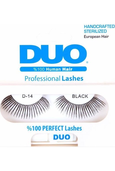 Duo Takma Kirpik %100 Doğal ve Siyah Görünüm D-14 Duo Takma Kirpik %100 Doğal ve Siyah Görünüm D-14