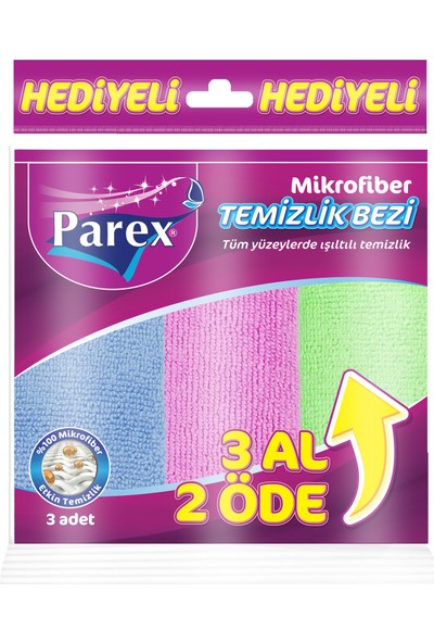 Parex Mikrofiber Temizlik Bezi 3'lü