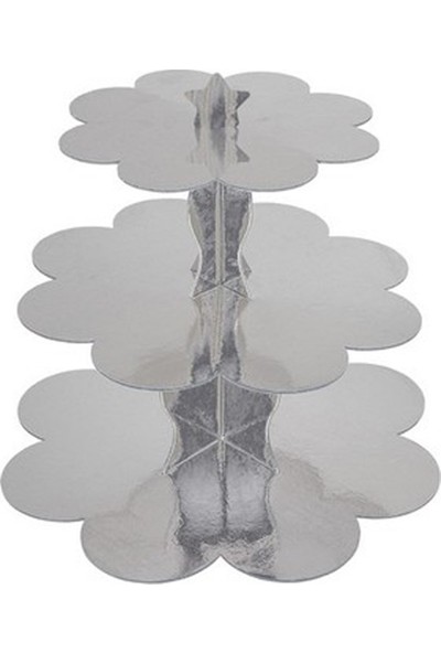 Festivall Metalik Kek Standı Gümüş