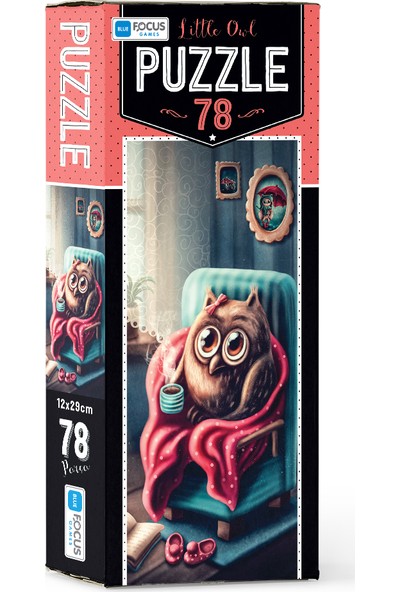 Blue Focus 78 Parça Puzzle Little Owl