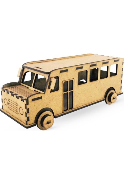 Südor Wood Ahşap Kendin Yap Maket Otobüs 195 x 90 x 75 mm Südor Wood Ahşap Kendin Yap Maket Otobüs 195 x 90 x 75 mm