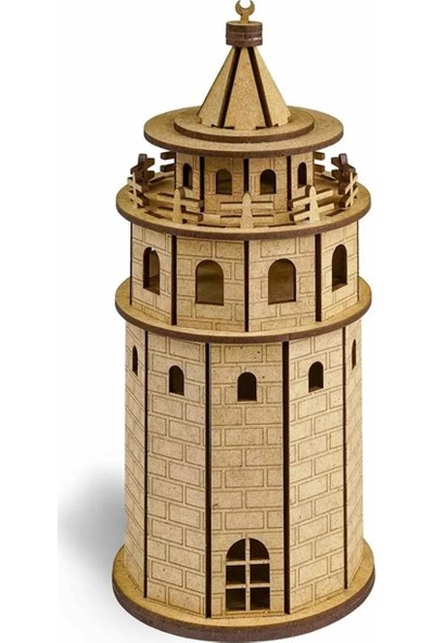 Südor Wood Ahşap Kendin Yap Maket Galata Kulesi 100 x 100 x 230 mm Südor Wood Ahşap Kendin Yap Maket Galata Kulesi 100 x 100 x 230 mm