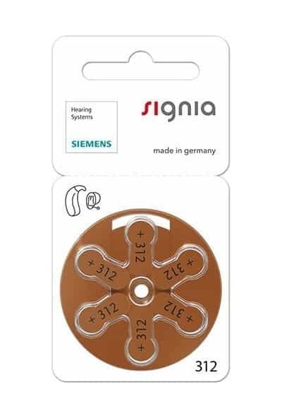 Signia Işitme Cihazı Pili 312 Numara 60'lı Signia Işitme Cihazı Pili 312 Numara 60'lı